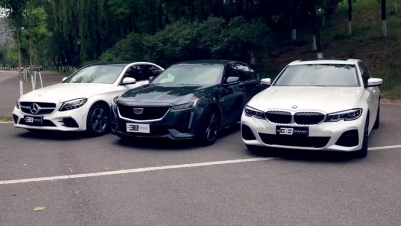宝马325Li、奔驰C260L、凯迪拉克CT5测试—38车评,汽车,车评,好看视频